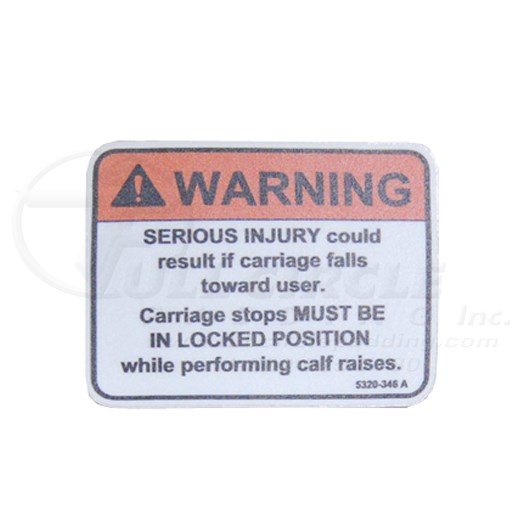 Warning Decal - 2-1/2" x 3-1/4" | Full Circle Padding