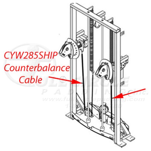 Cybex FT-360S Functional Trainer Counterbalance Cable | Full Circle Padding