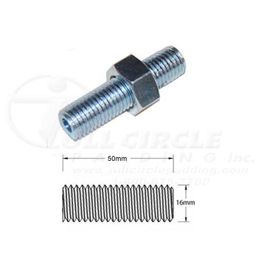 M16-2 x 50mm Threaded Stud with Nut | Full Circle Padding