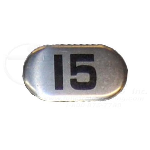 Silver Padded Dumbbell Sticker-15lb | Full Circle Padding