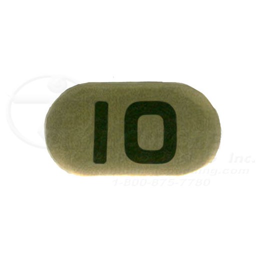 Gold Padded Dumbbell Sticker - 10 lb | Full Circle Padding