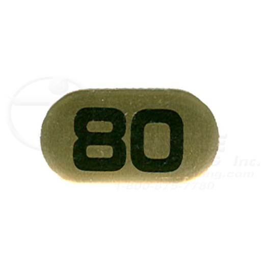 Gold Padded Dumbbell Sticker - 80 lb | Full Circle Padding