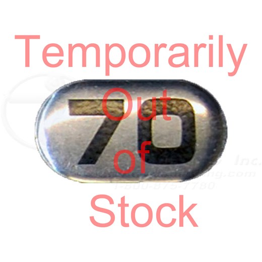 Silver Padded Dumbbell Sticker-70lb | Full Circle Padding