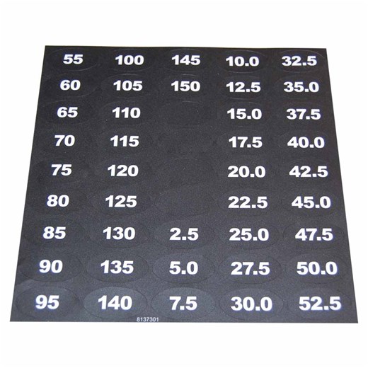 Dumbbell Rack Sticker Set | Full Circle Padding