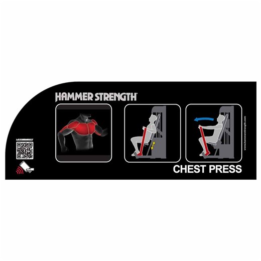HS-CP Chest Press Placard Decal | Full Circle Padding