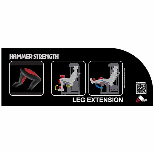HS-LE Leg Extension Placard Assembly | Full Circle Padding