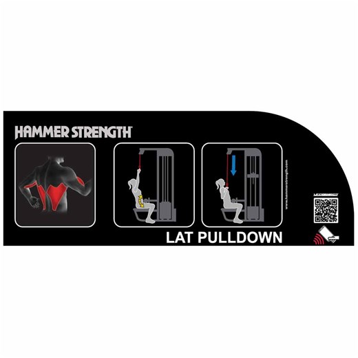 HS-PD Lat Pulldown Placard Assembly | Full Circle Padding