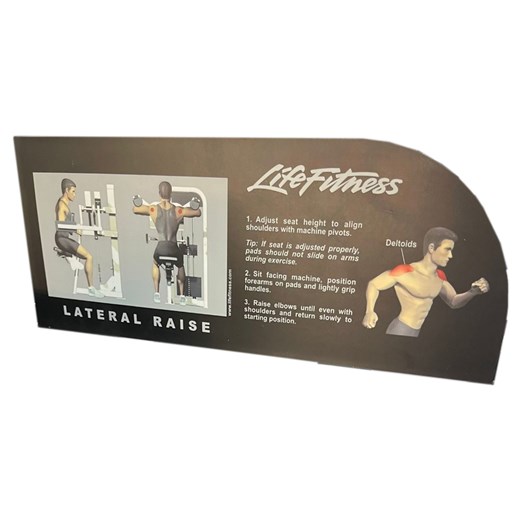 Pro 2 Lateral Raise Placard Decal | Full Circle Padding