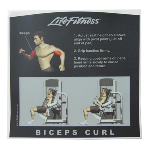 FZBC Signature Bicep Curl Instruction Decal | Full Circle Padding