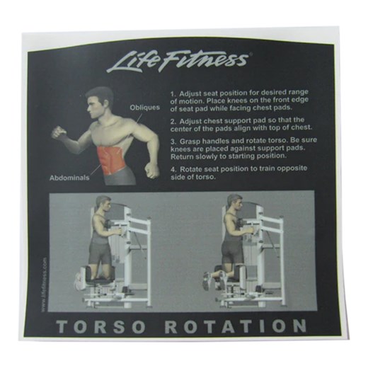 FZTR Signature Torso Rotation Instruction Decal | Full Circle Padding