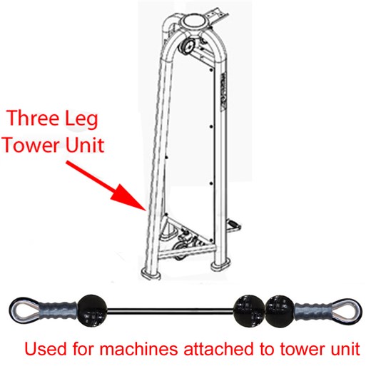 MJFCO Fixed Cable Crossover Cable - Tower Unit | Full Circle Padding