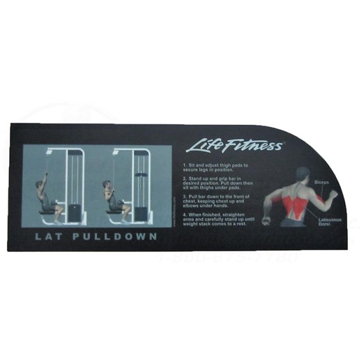 Pro2 Lat Pull Placard Decal | Full Circle Padding
