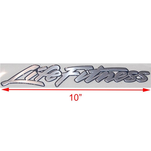Life Fitness Logo Decal - 10" - Chrome | Full Circle Padding