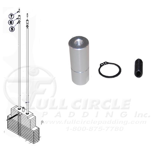Retainer for Guide Rod with Retaining Ring and Set Screw | Full Circle ...