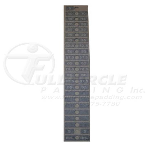 Weight Stack Decal 5 - 35 lb in 5 lb Increments 42.5 - 95 lb in 7.5 lb Increments | Full Circle ...