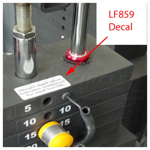 Weight Stack Decal - "Weight Stack Label Indicates Resistance for Each ...
