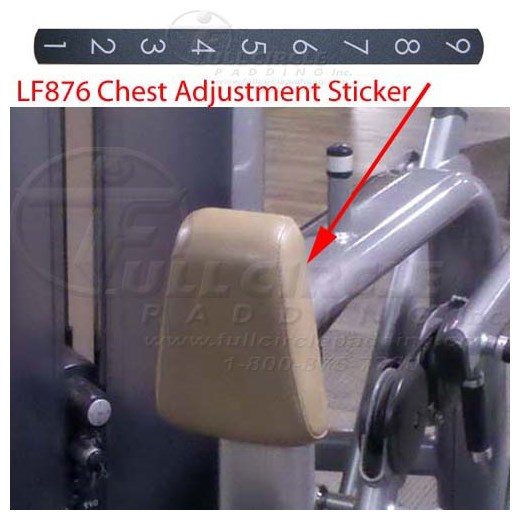 Chest Pad Adjustment Sticker Numbered 9-1 | Full Circle Padding