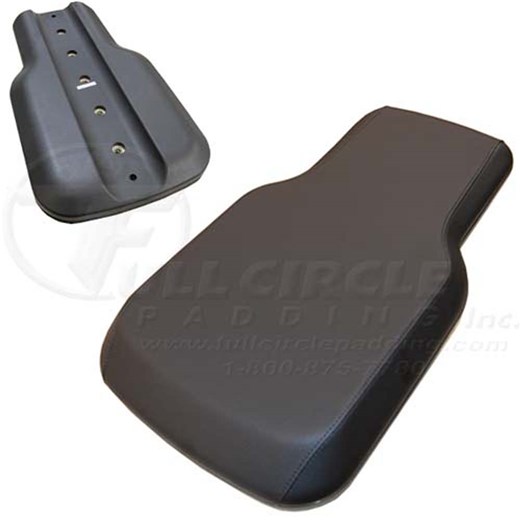 Back Pad with Guard in Textured Black LIFE387BLACK | Full Circle Padding