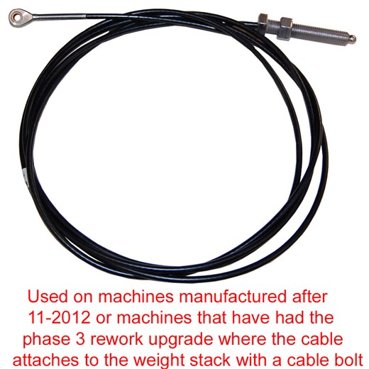 G7-S55 Rotary Torso Weight Stack Cable (After 11-2012 or Phase 3 Rework ...