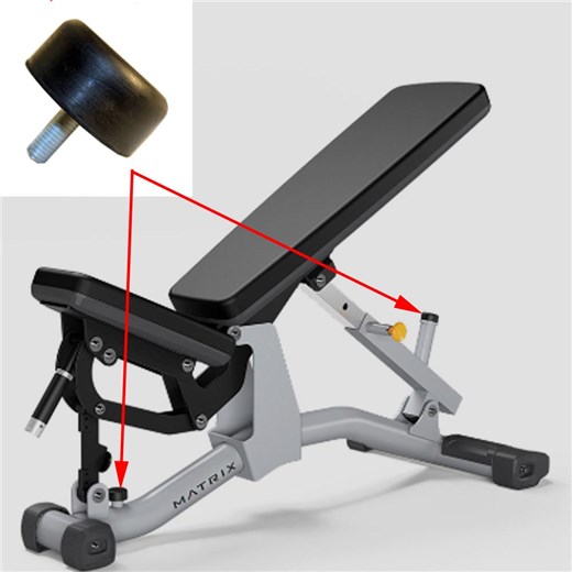 Rubber Stopper with Threaded Stud | Full Circle Padding