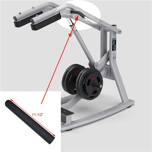 1-1/4" x 11-1/2" Closed End PVC Grip | Full Circle Padding