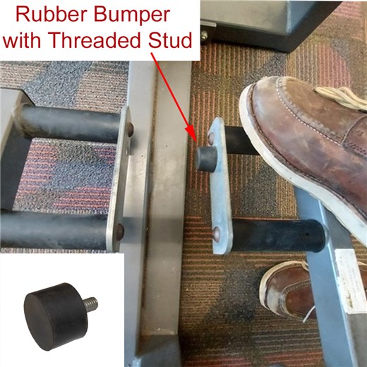 Rubber Bumper with Threaded Stud | Full Circle Padding