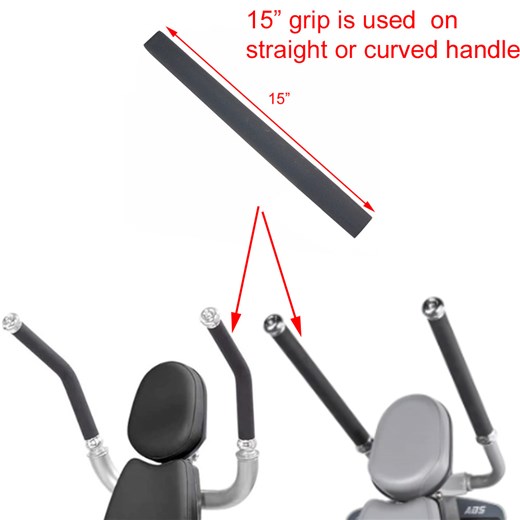 1-1/4" x 15" Open End PVC Grip GRP15715 | Full Circle Padding