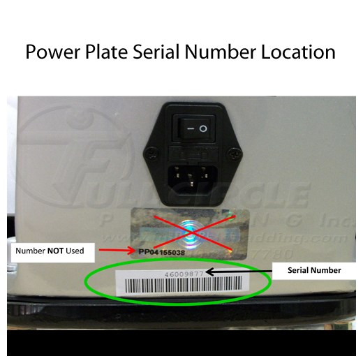 Power Plate Serial Number Location | Full Circle Padding