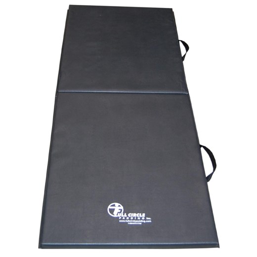 Black Stretch Mat 2' x 5' x 1-3/8" Dense X-link Foam Bi-Fold with ...